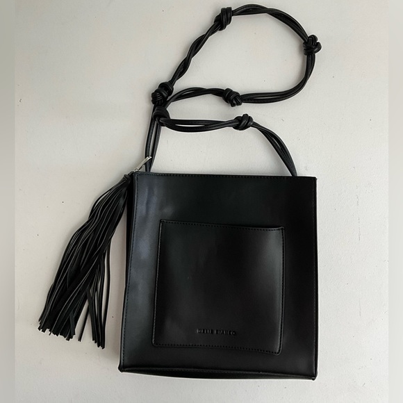 Melie Bianco | Bags | Anthropologie Black Vegan Faux Leather Crossbody ...